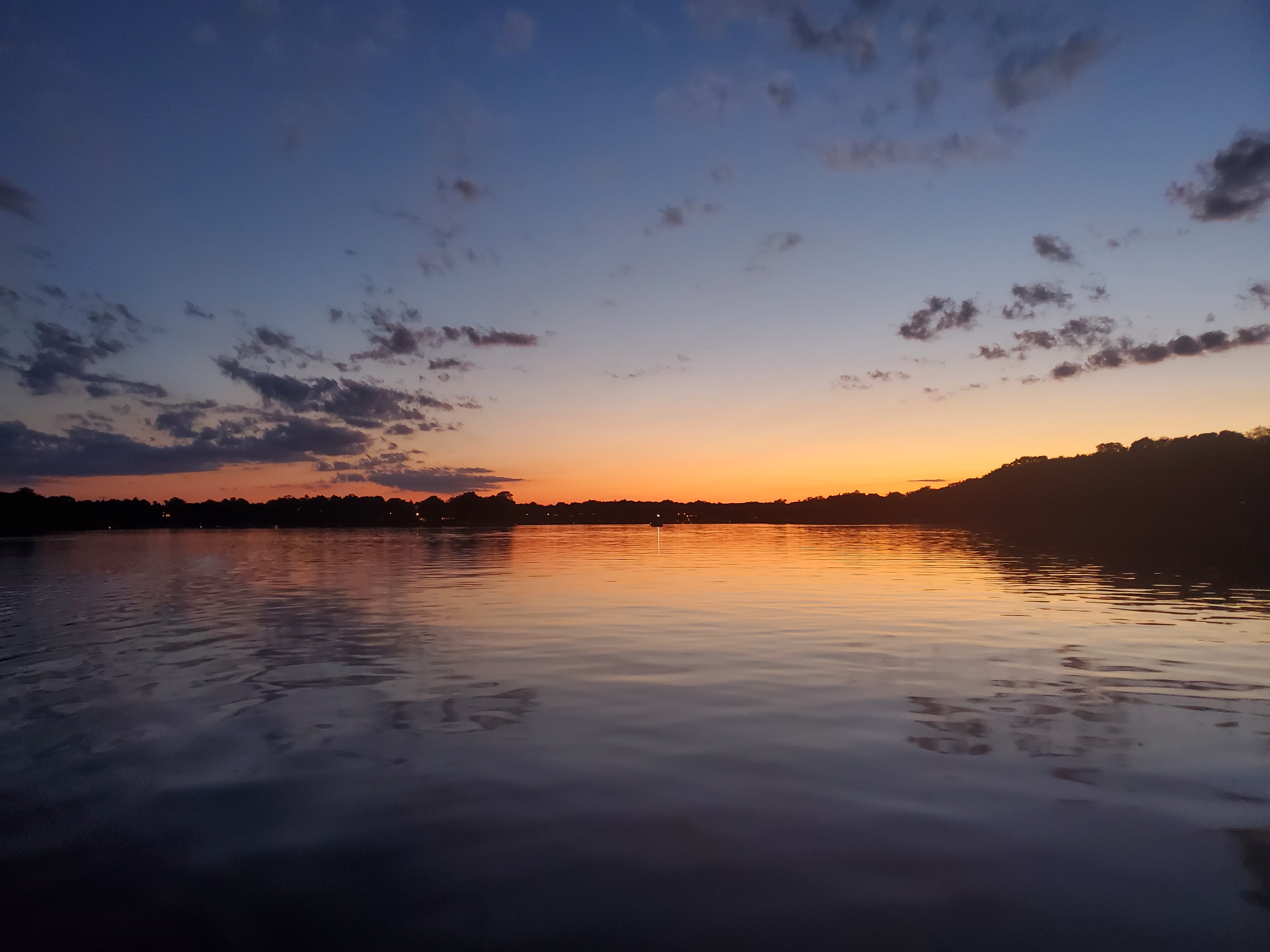 Lake Keesus scenic sunset view